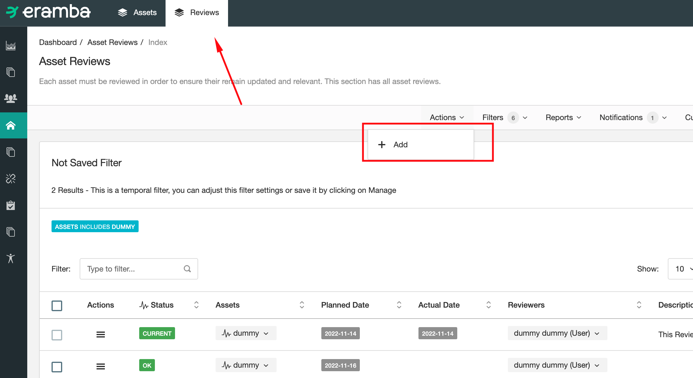 Asset Management | Eramba learning portal