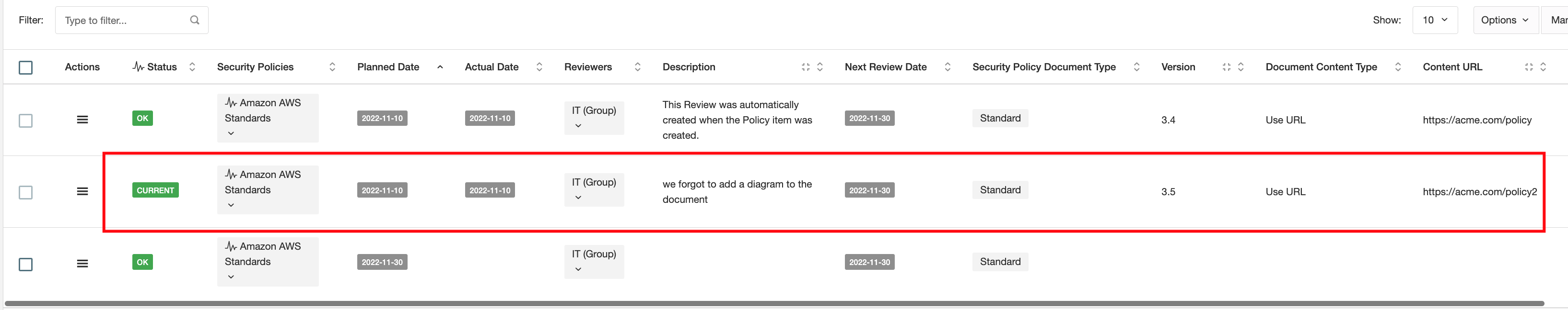 Policy Management | Eramba learning portal