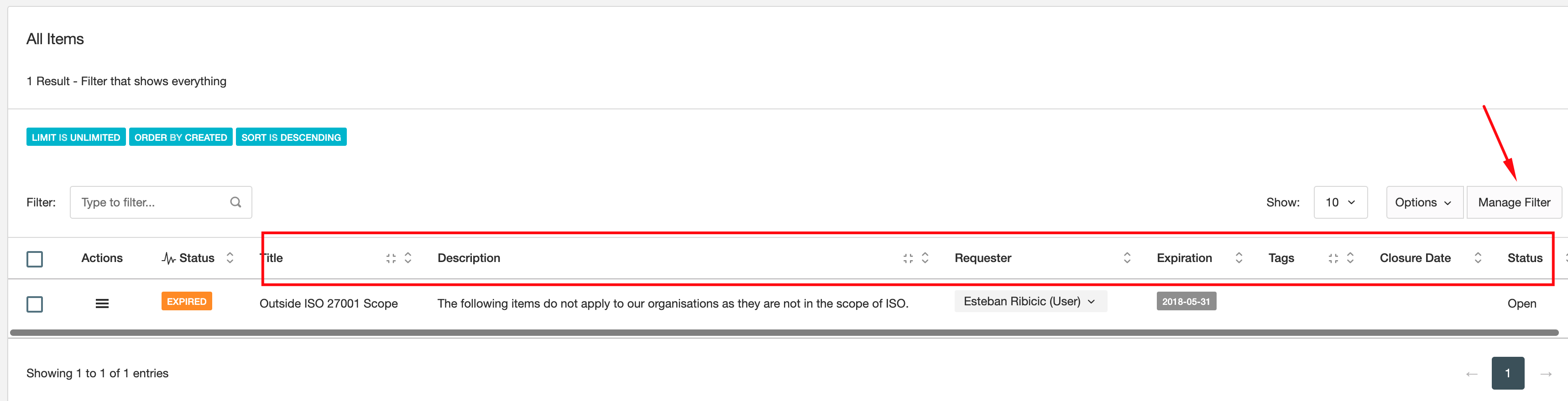 Exception Management | Eramba learning portal