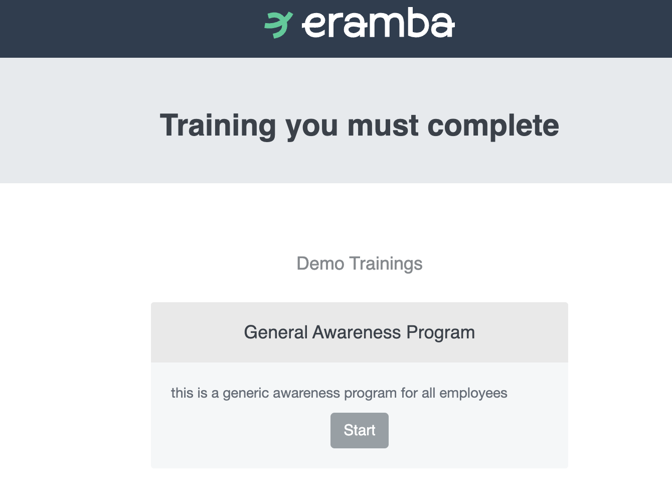 Awareness Programs | Eramba learning portal