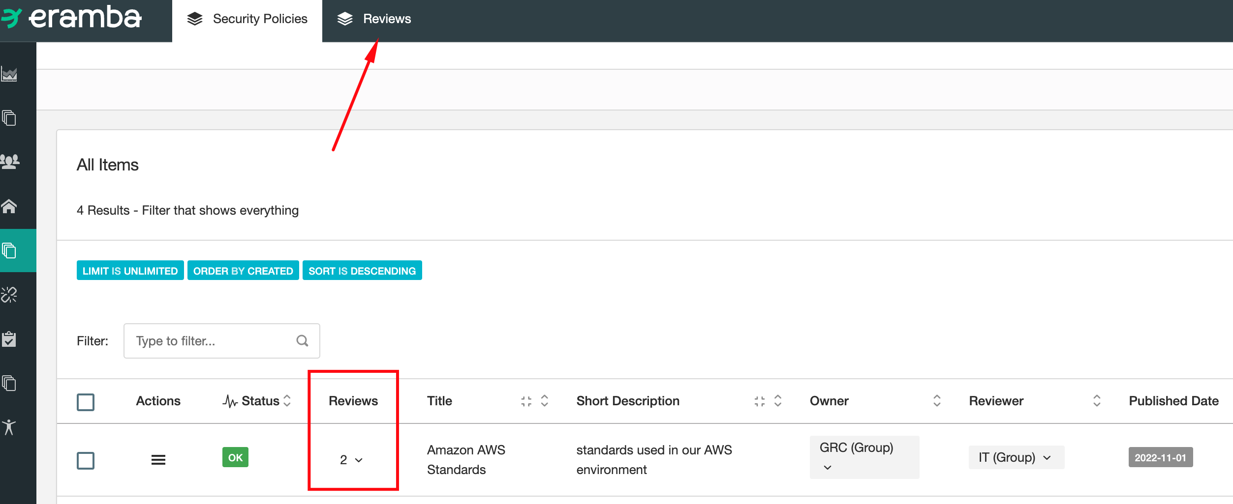 Policy Management | Eramba learning portal