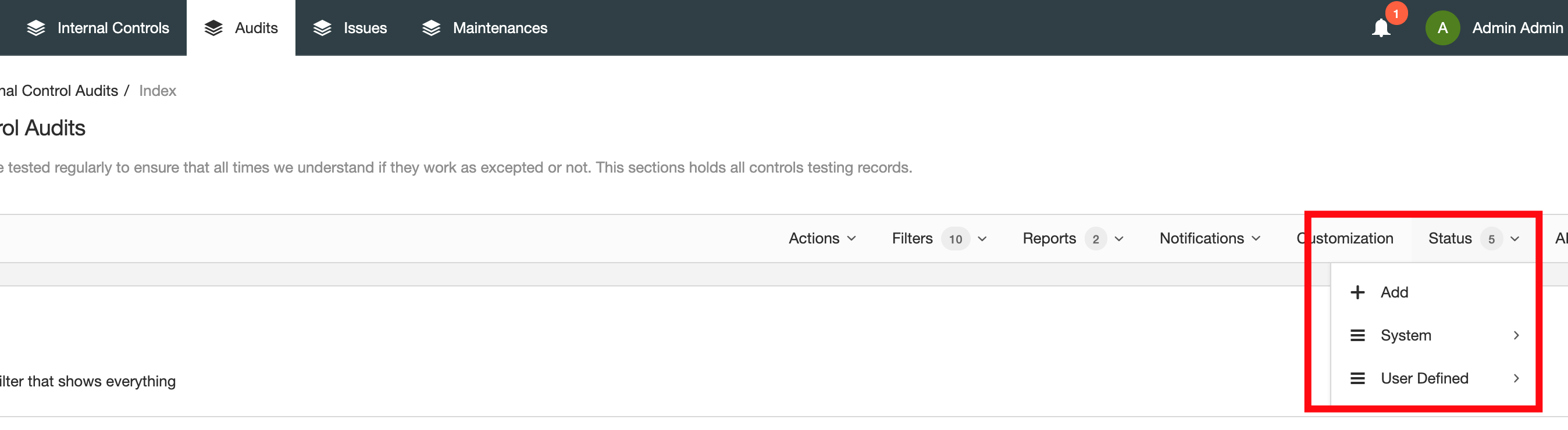 Internal Controls | Eramba learning portal